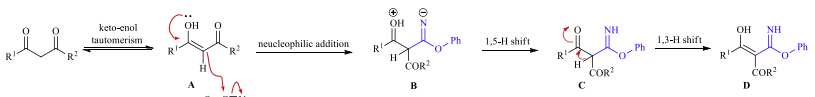 Nucleophilic imidoesterification of dicarbonyl compounds with ...