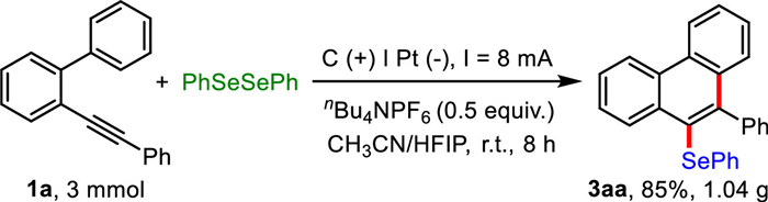 Scheme 3. Large-scale synthesis of 3aa