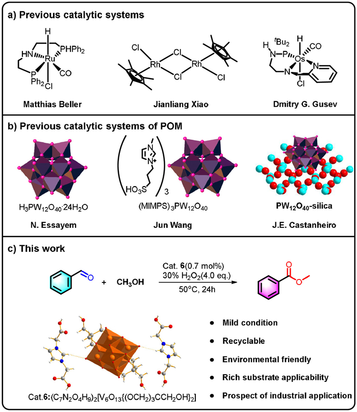 Scheme 1. Catalytic systems for esterification reaction. (a) Previous ...